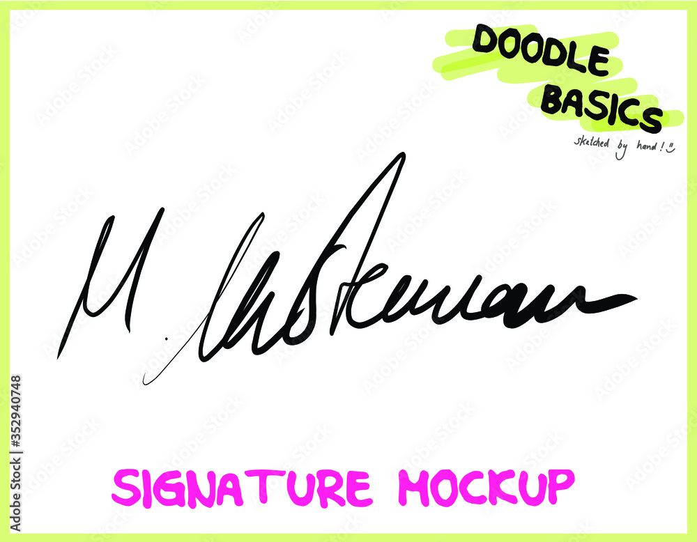 Signature Unterschrift MockUp Max Mustermann John Doe Jane Fake ...