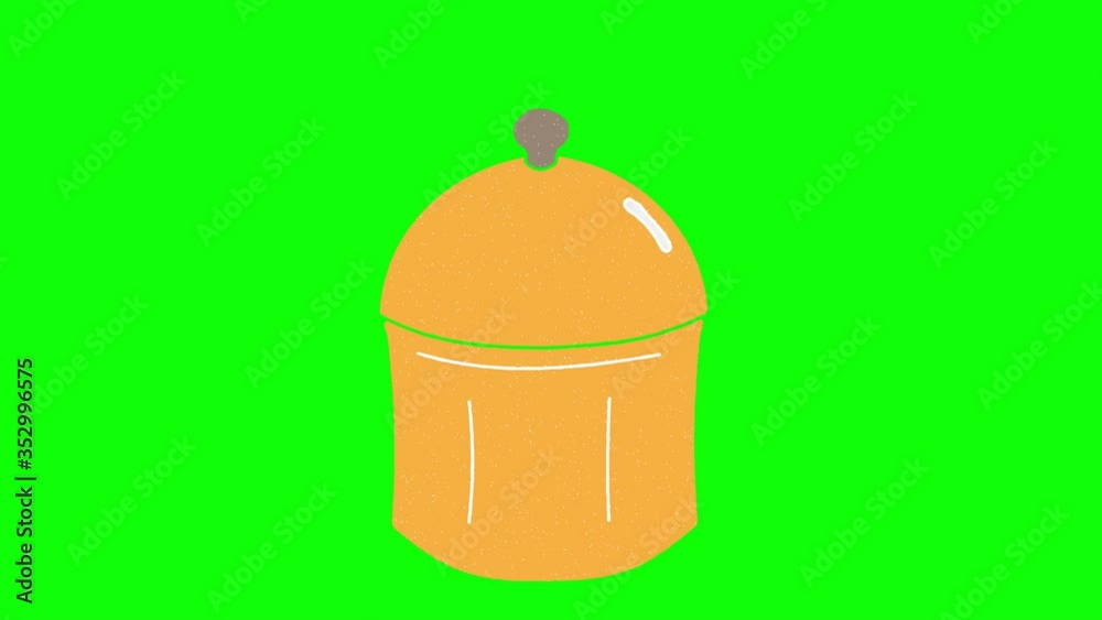 jar hand drawn animation green screen. explanatory icons for video ...