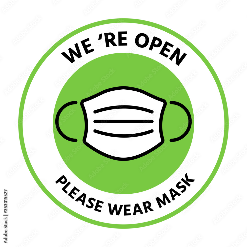 We're open again after quarantine, vector illustration of small ...