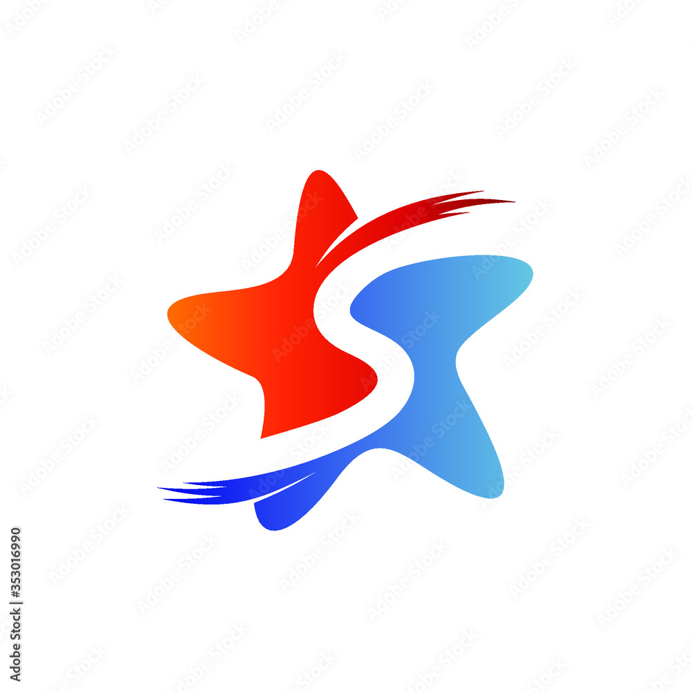 Letter s star logo Stock Vector | Adobe Stock