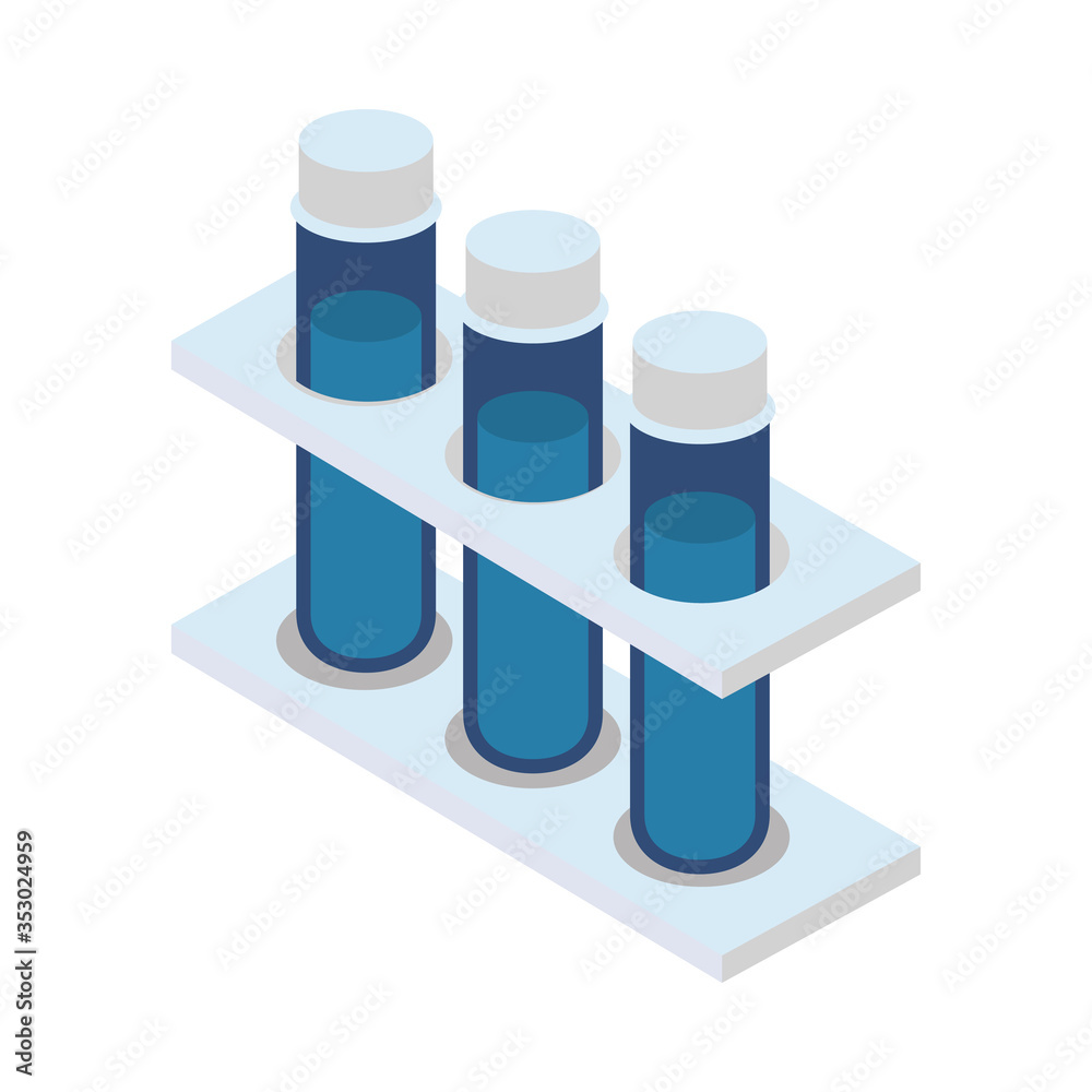 tube tests laboratory isometric icon Stock Vector | Adobe Stock