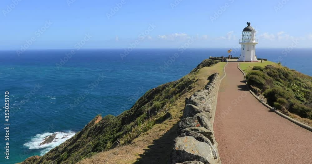 Vidéo Stock 4K left to right panning motion of the lighthouse at the ...