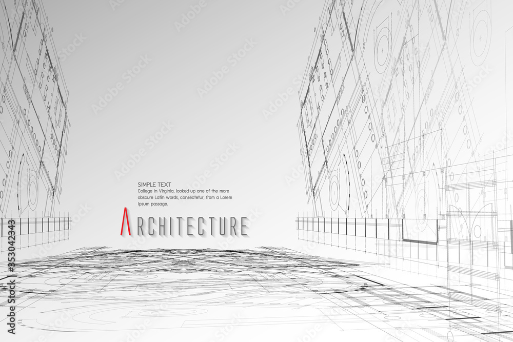 Architecture and Blueprint background.paper art style. Stock Vector ...