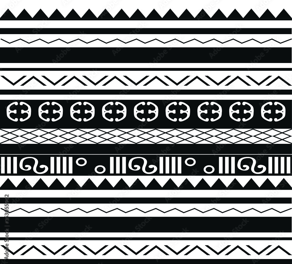 Maori Tattoo Design Pattern Stock Vector | Adobe Stock