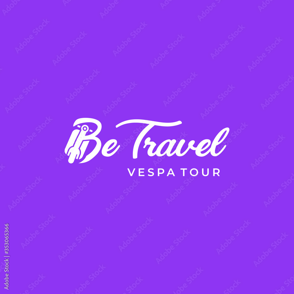 Vespa Motorcycle Transportation Vintage Travel Community Script Font ...