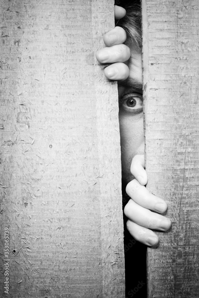 Concept photo. Unsociable person Stock Photo | Adobe Stock