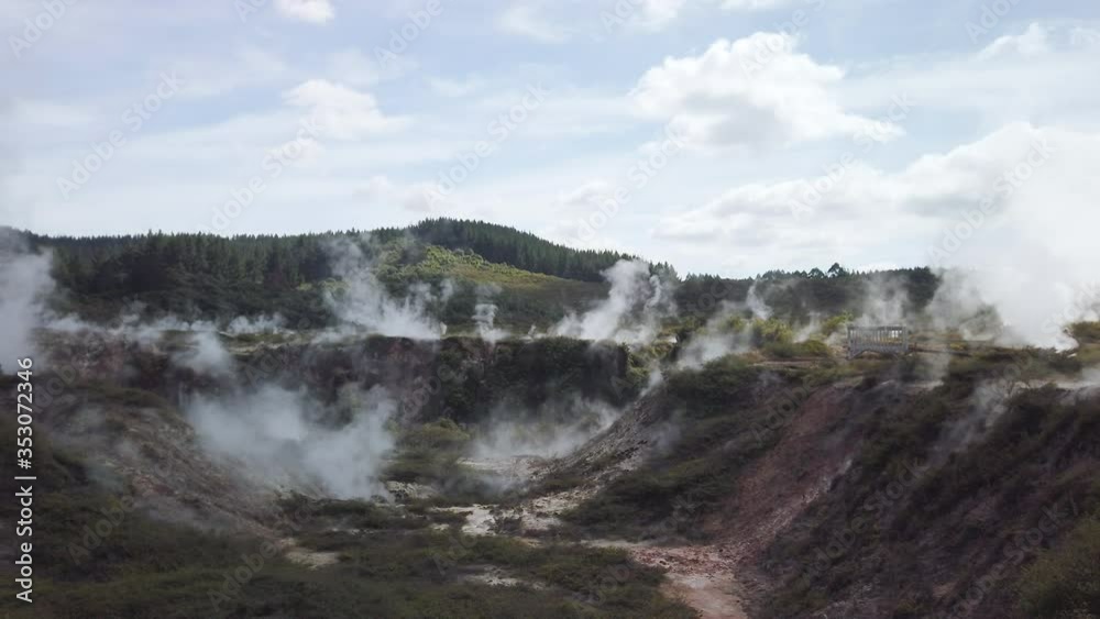 Video Stock 4k right to left panning motion of large mud Crater ...