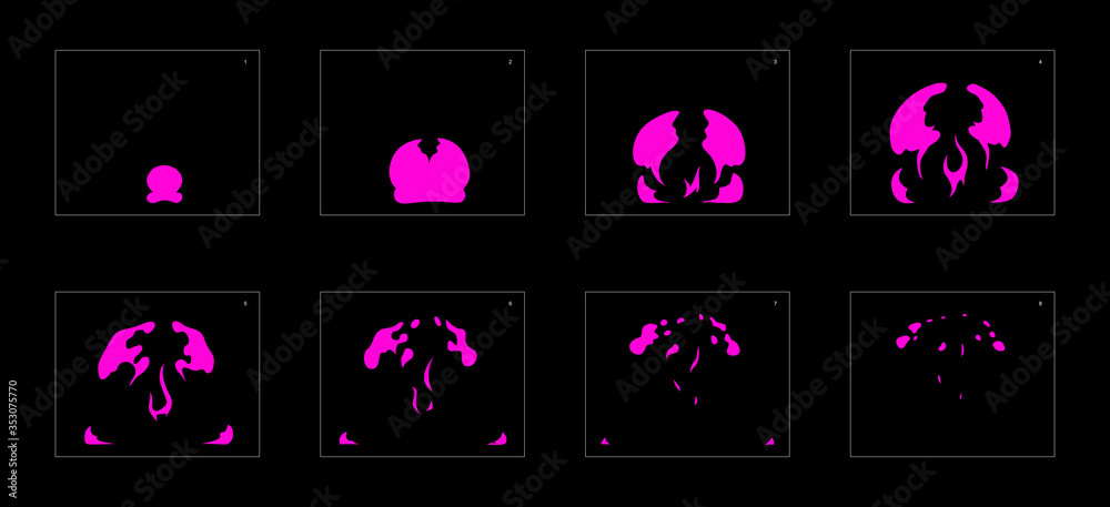 Poison explosion effect. Explosion Animation effect. Animation Sprite ...