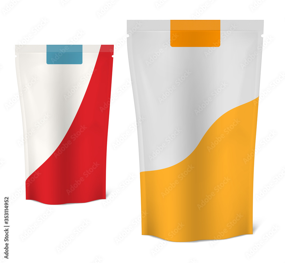 Photo Stand-up retort pouch, vector mockup, ann_ounce | Posters ...