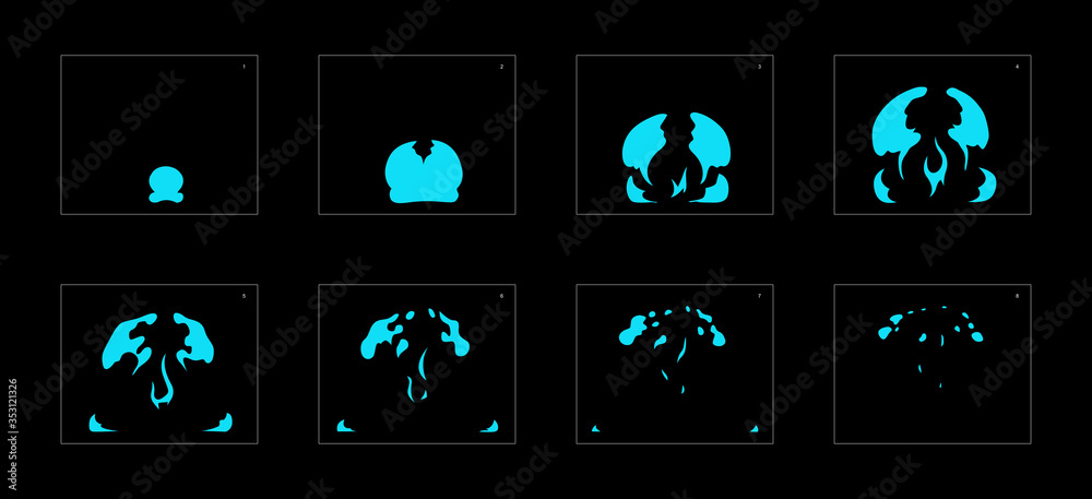 Water explosion effect. Explosion Animation effect. Animation Sprite ...
