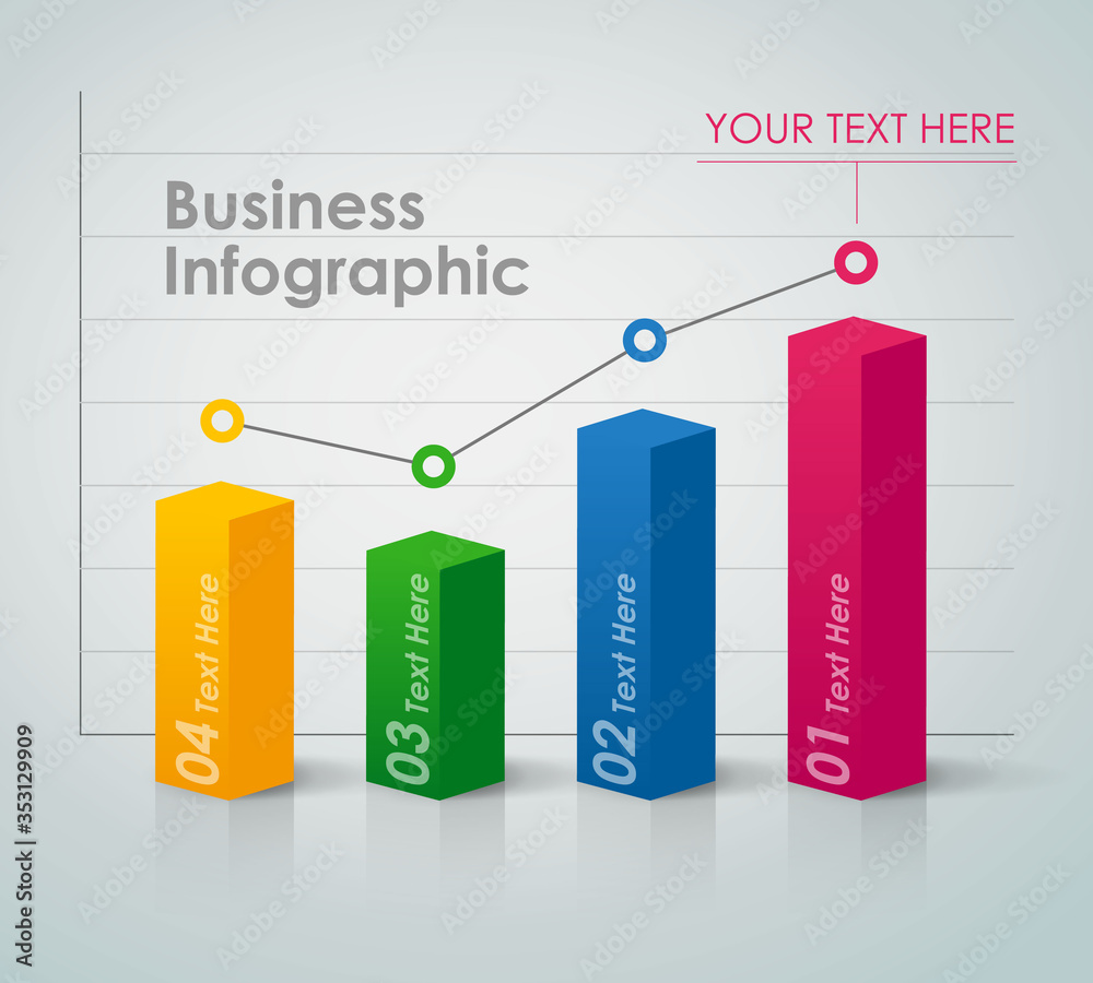 Business Infographic - bar chart Stock Vector | Adobe Stock
