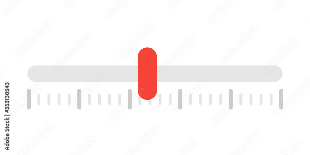 Horizontal indicator ruler bar icon. Scale meter vector illustration ...