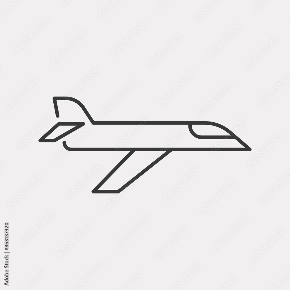 Glider icon. Plane symbol modern, simple, vector, icon for website ...