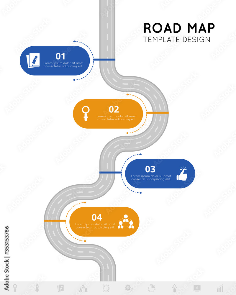 Roadmap infographic template Stock Vector | Adobe Stock