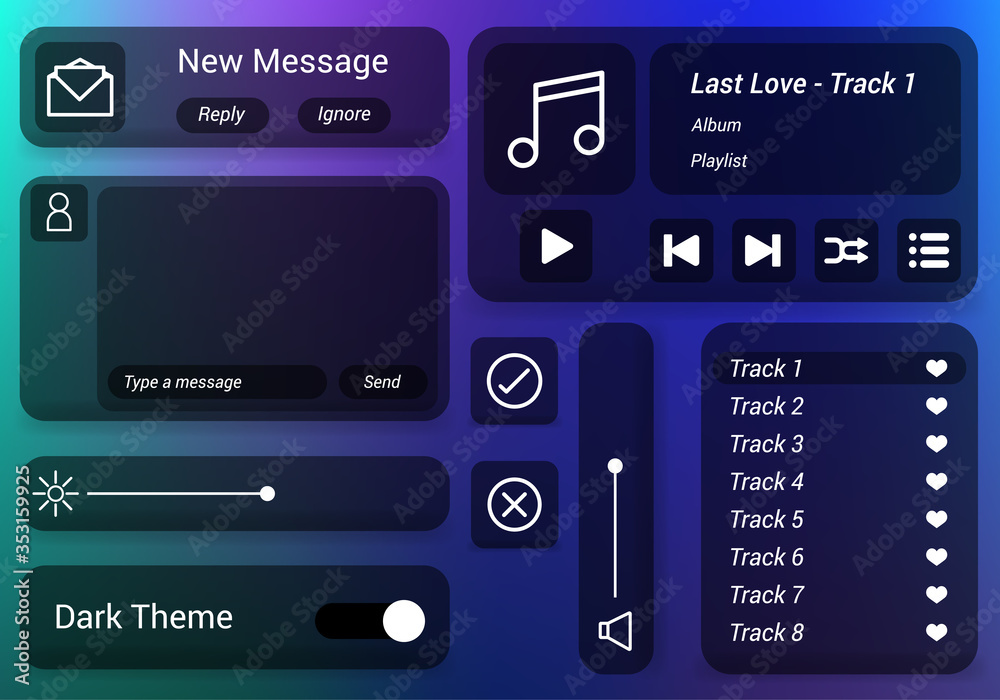web kit page user interface. ui ux website landing page. elegant ...