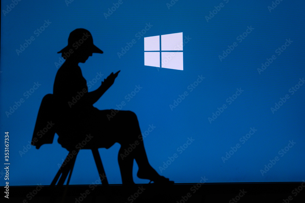 NEW YORK, USA, 25. MAY 2020: Microsoft Windows graphical operating ...