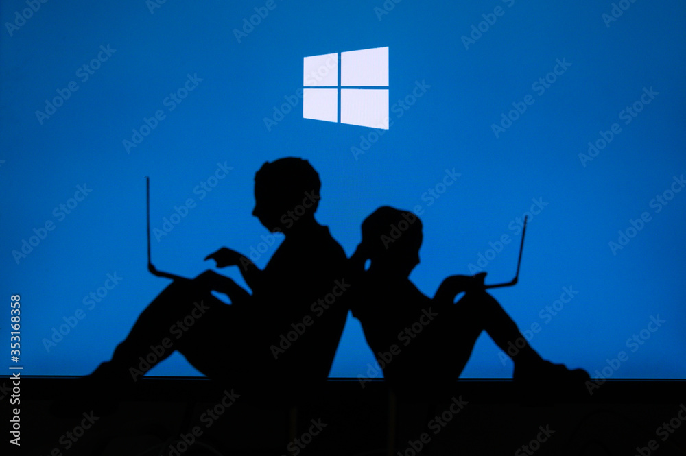 NEW YORK, USA, 25. MAY 2020: Microsoft Windows graphical operating ...