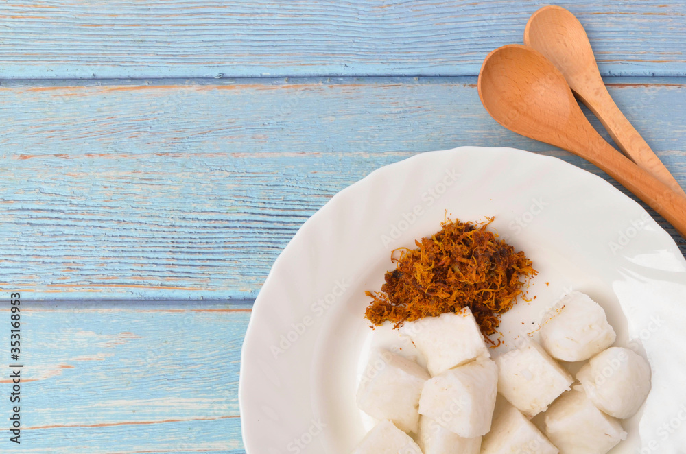 Popular food during mid mubarak in Malaysia. Food like cubes rice with ...