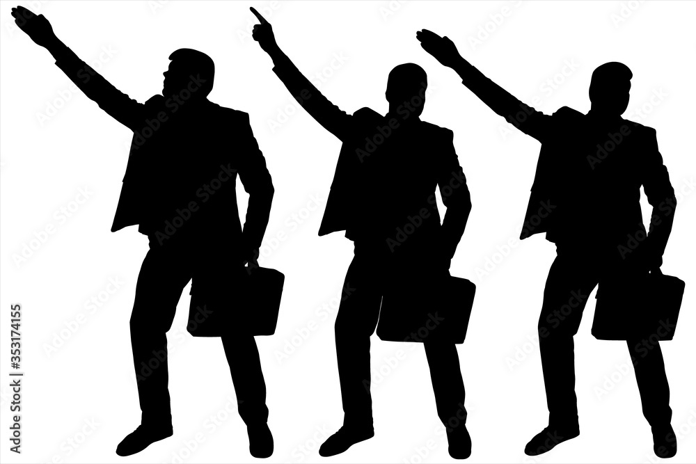 Office Workers Standing Silhouette