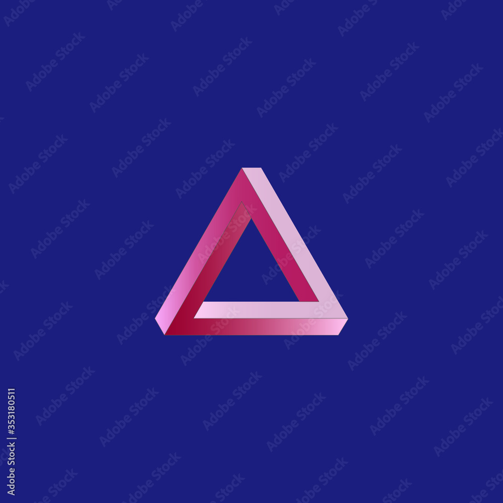 red triangle icon, symbol, emblem, logo vector illustration Stock ...