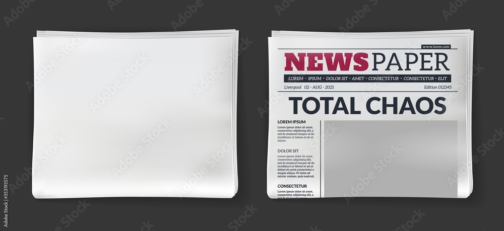 Folded Newspaper Template
