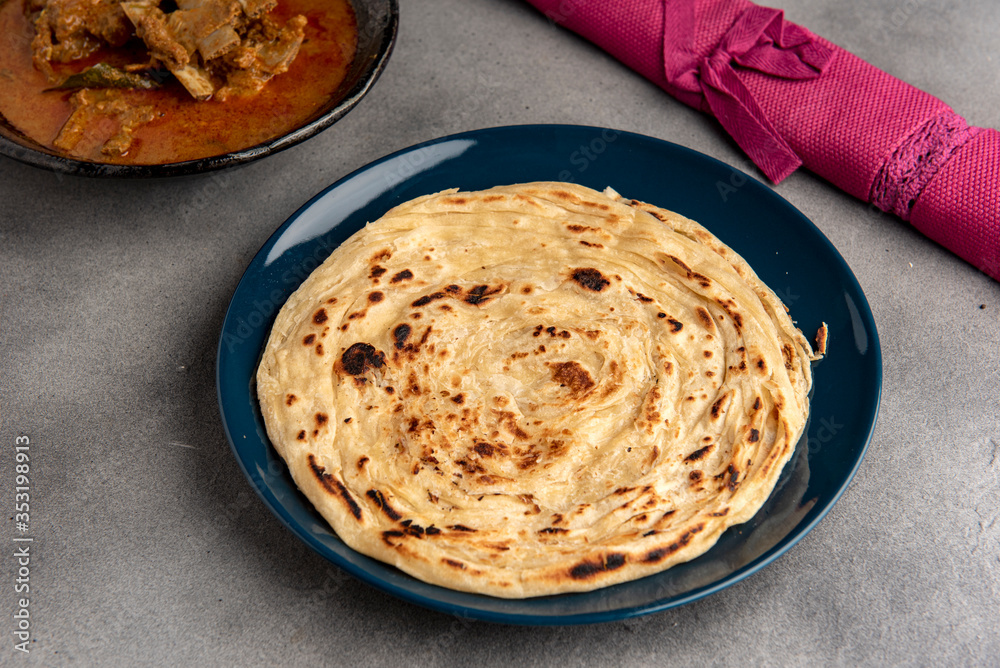 South Indian Flat Bread with Mutton Curry Stock Photo | Adobe Stock