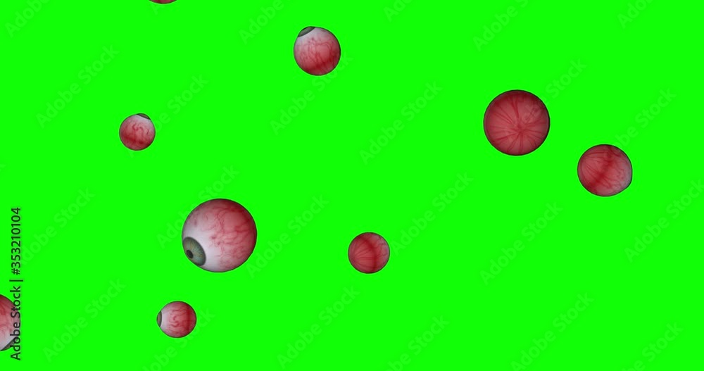 3d Isometric humans and abstract green eyes falling or flying on green ...