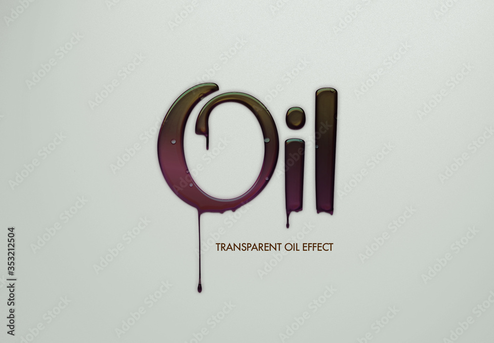 Transparent Oil Effect Mockup Stock Template | Adobe Stock