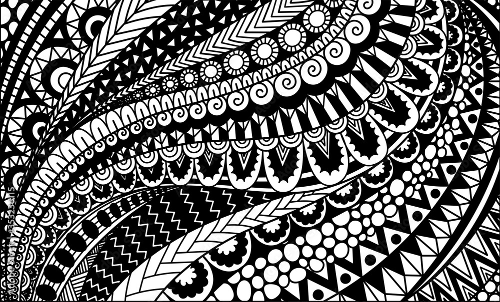 Line art of abstract movement for background, adult coloring book ...