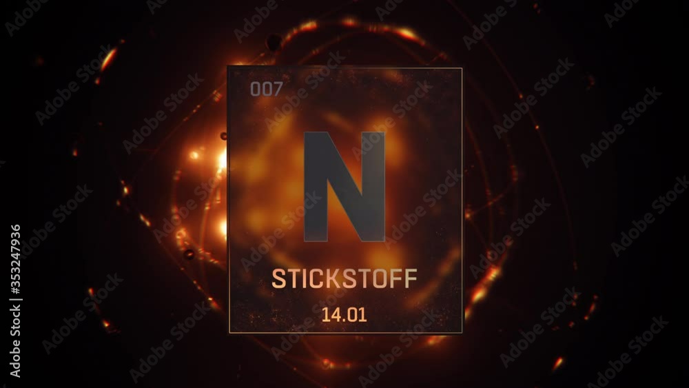 Vidéo Stock Nitrogen as Element 7 of the Periodic Table. Seamlessly ...