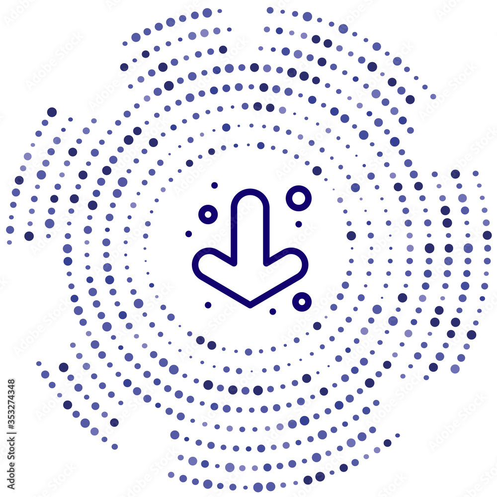 arrow down vector icon. arrow down editable stroke. arrow down linear ...