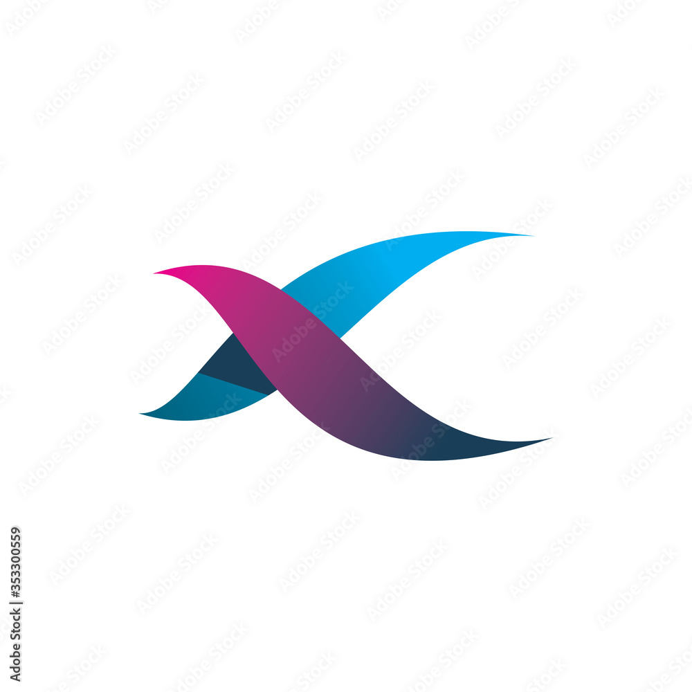 full color letter x logo design Stock Vector | Adobe Stock