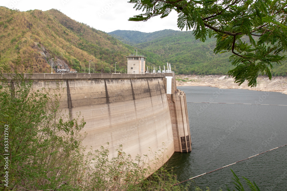Image of view of bhumibol dam in tak Thailand. Hydro Power Electric Dam ...