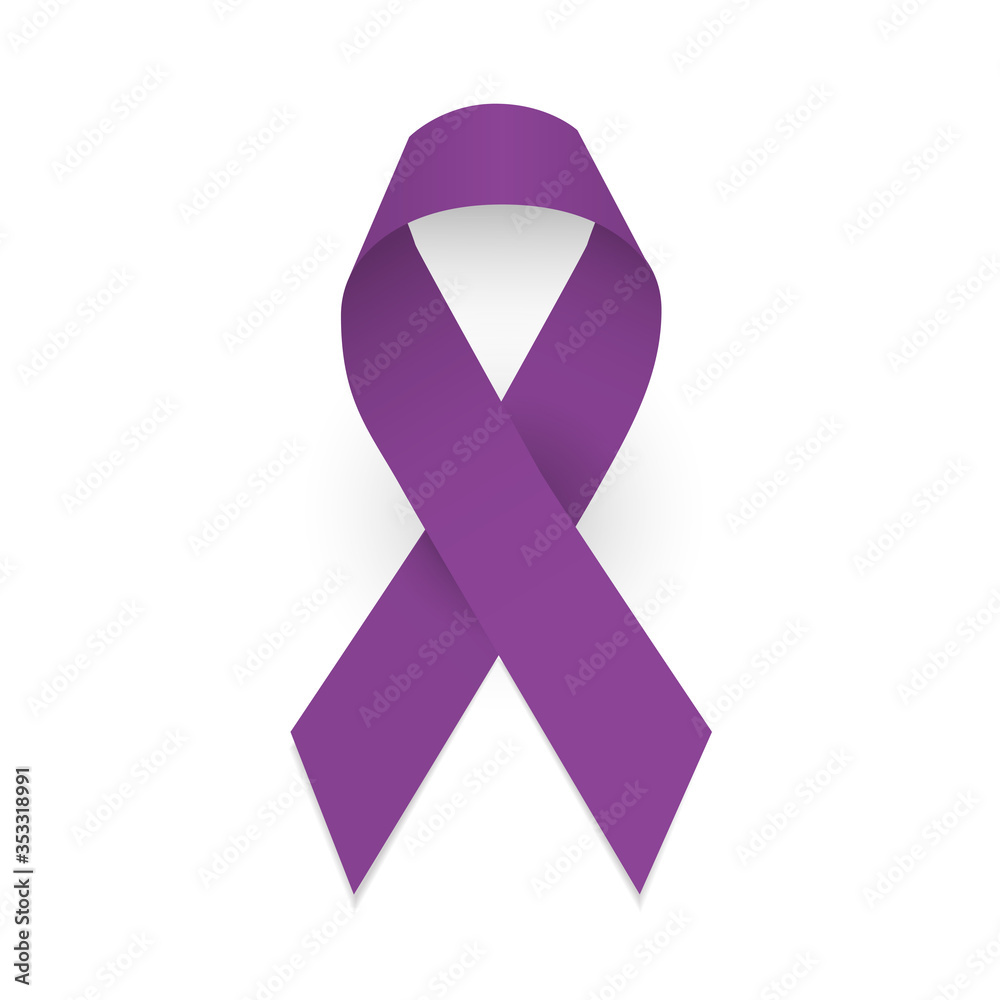 Purple Awareness Ribbon Background