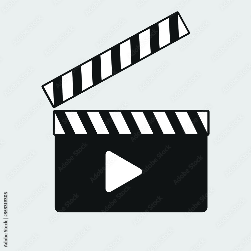 Video File Icon, Film Tape Reel Button Design. Flat Vector Illustration ...