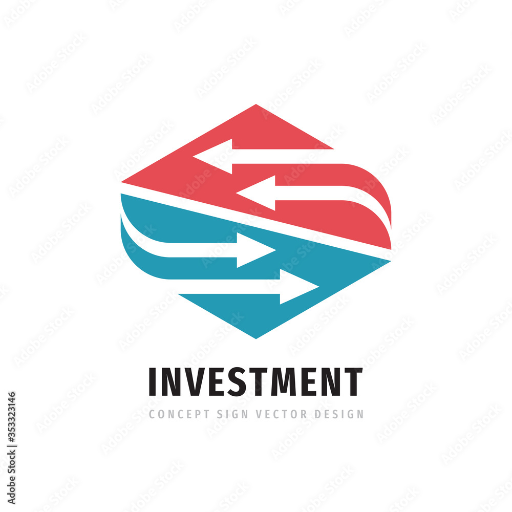Investment business logo design. Marketing trading finance logo sign ...