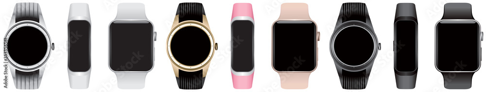 Smart watch with empty screen, same types of the smartwatch or smart ...
