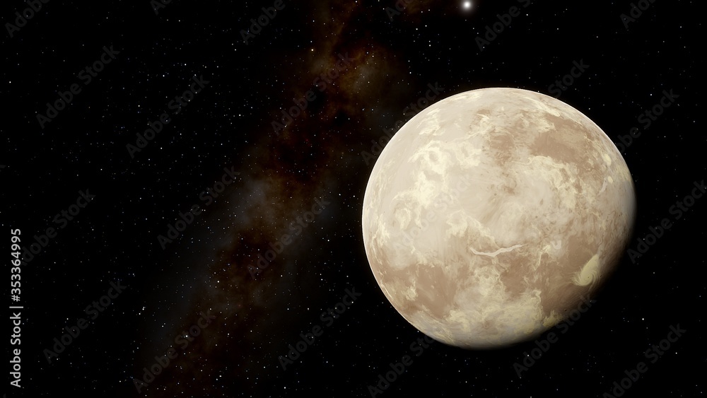 beautiful alien planet in far space, realistic exoplanet, planet ...