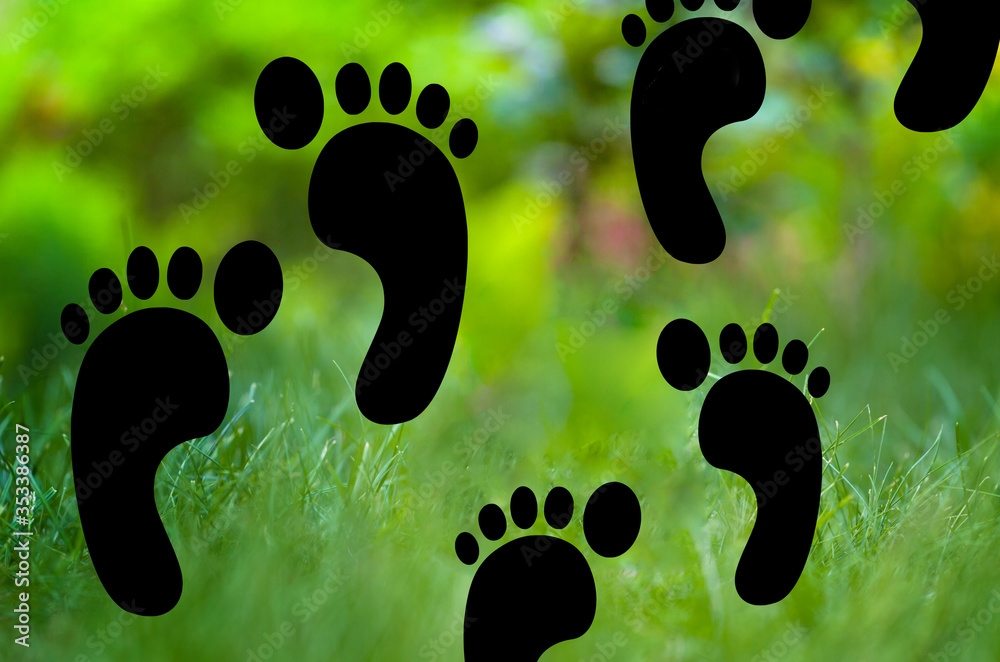 Carbon footprint, sustainable development, Stock Photo | Adobe Stock