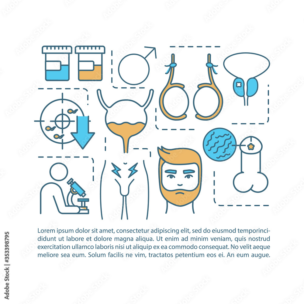 Male infertility concept icon with text. Mens healthcare issues ...