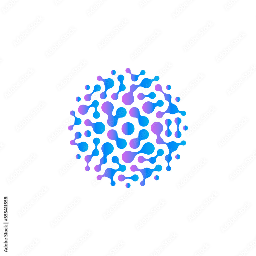 Vecteur Stock Germs, microbes logo. Microorganisms logotype. Bacterial ...
