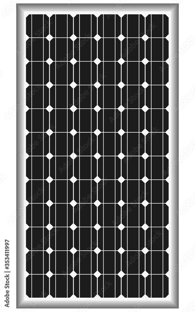 Black silicon photovoltaic electric solar panel texture Detailed vector ...