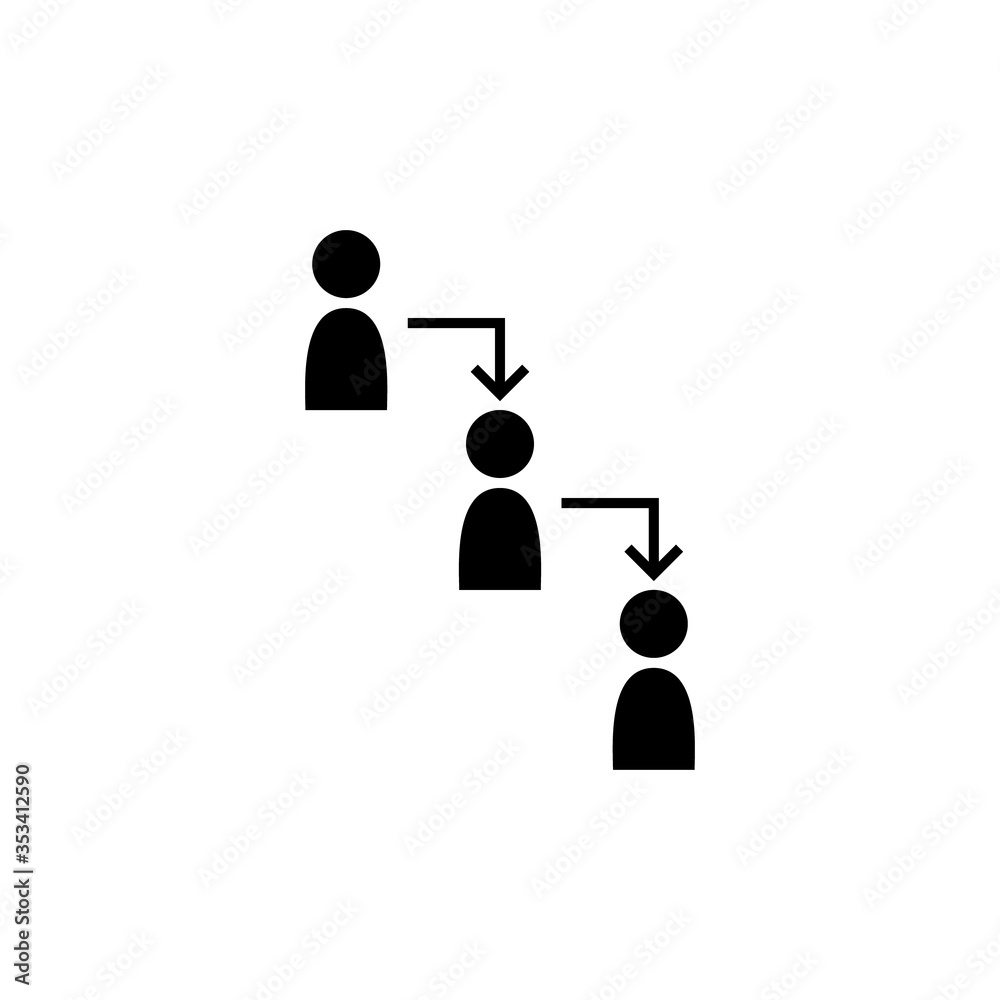 Chain of command icon. Clipart image isolated on white background Stock ...