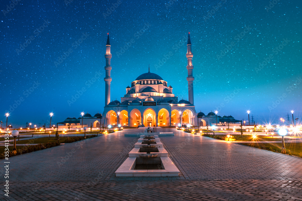 Sharjah Grand Mosque Night View,Sharjah Travel Tourism Image,Best ...