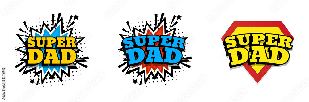 Happy father day. Super dad Stock Vector | Adobe Stock