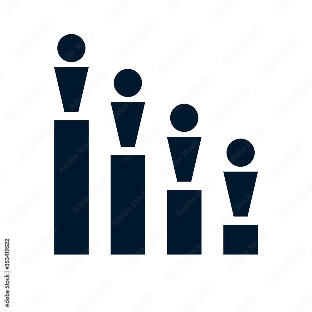 Population decrease graph. Clipart image isolated on white background ...