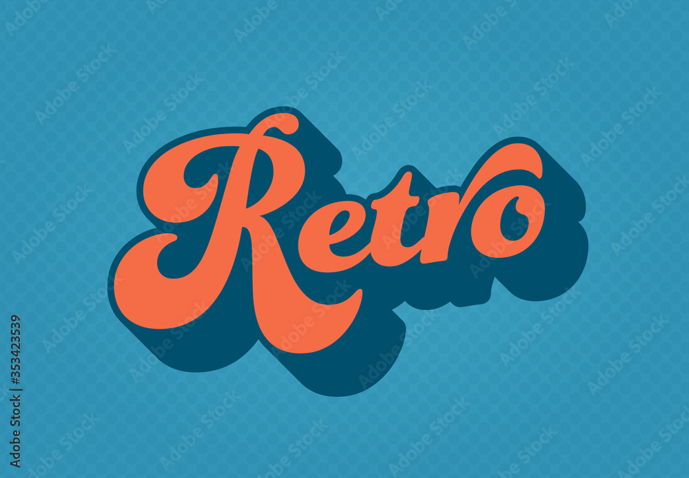 Bold Retro Text Effect Stock Template | Adobe Stock
