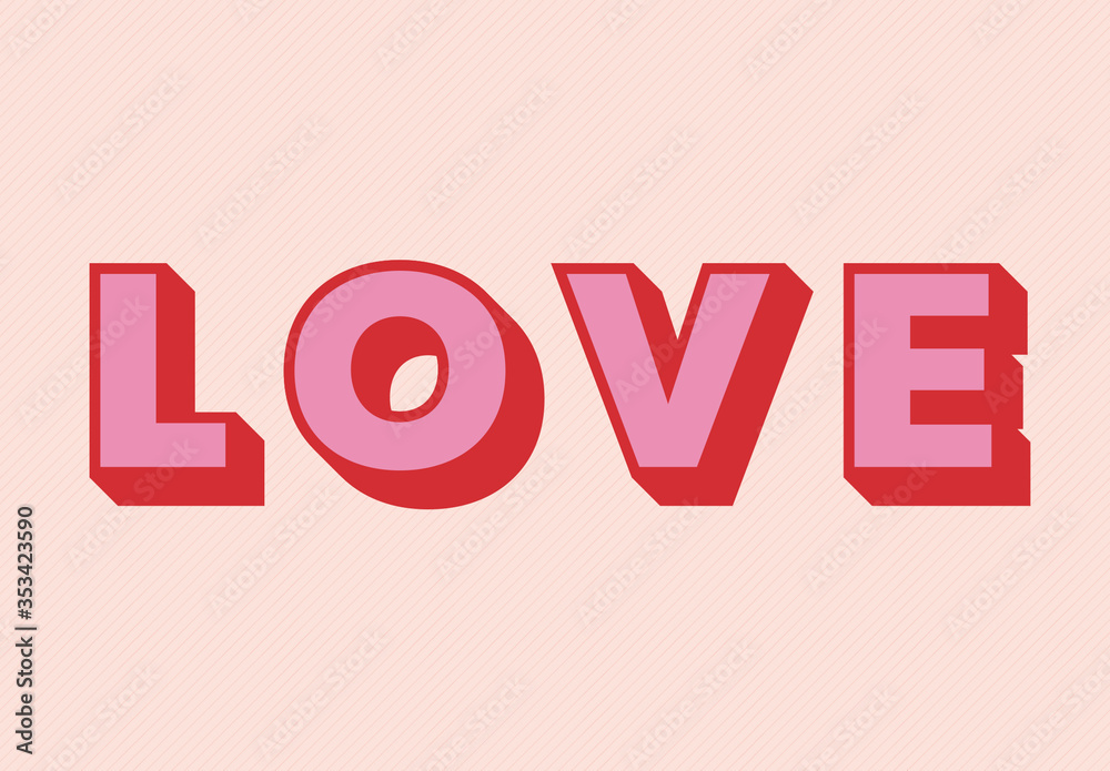 Bold Red and Pink Text Effect Stock Template | Adobe Stock