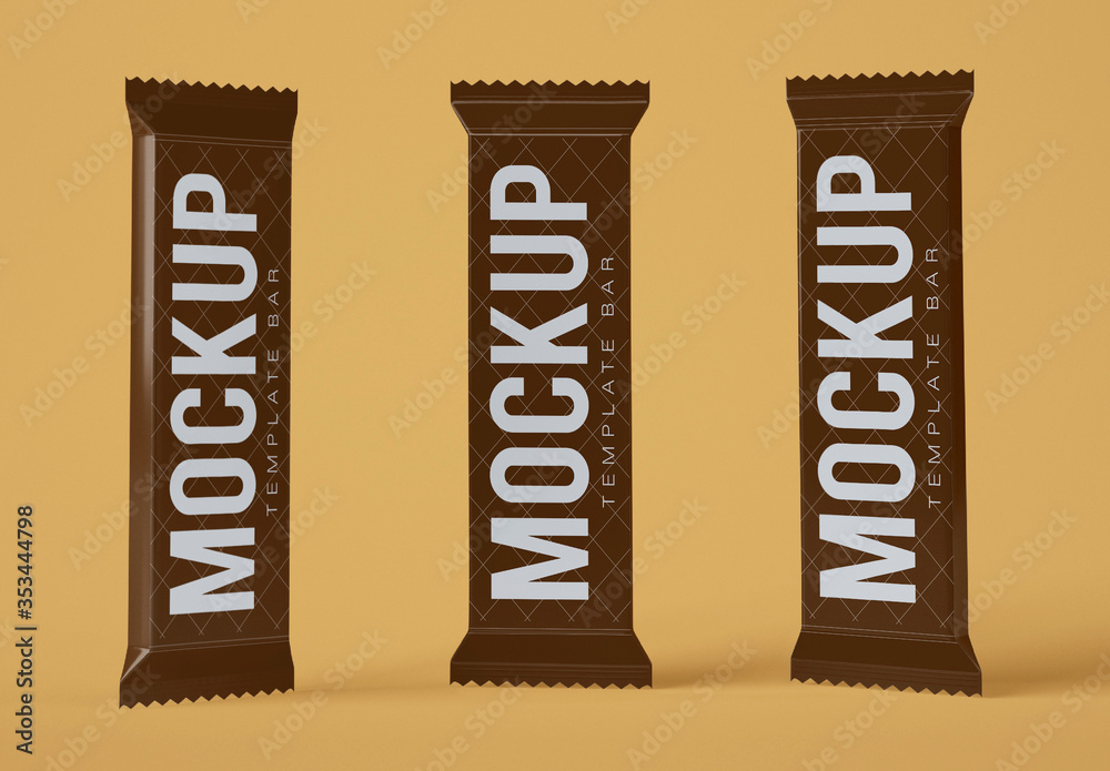 3 Bars Packaging Mockup Stock Template | Adobe Stock