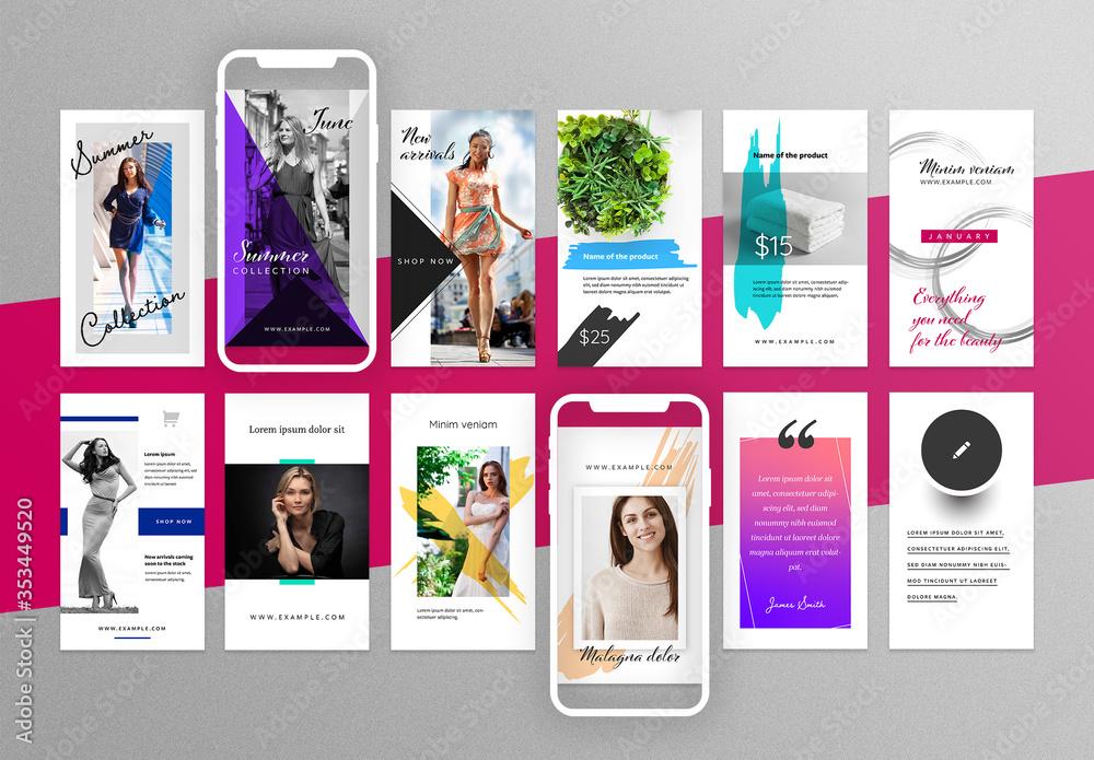 12 Social Media Post Layouts Stock Template | Adobe Stock
